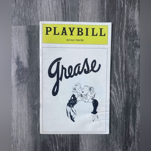 Musical Playbill | Art | Grease Musical Playbill Royale Theatre 6s70s ...